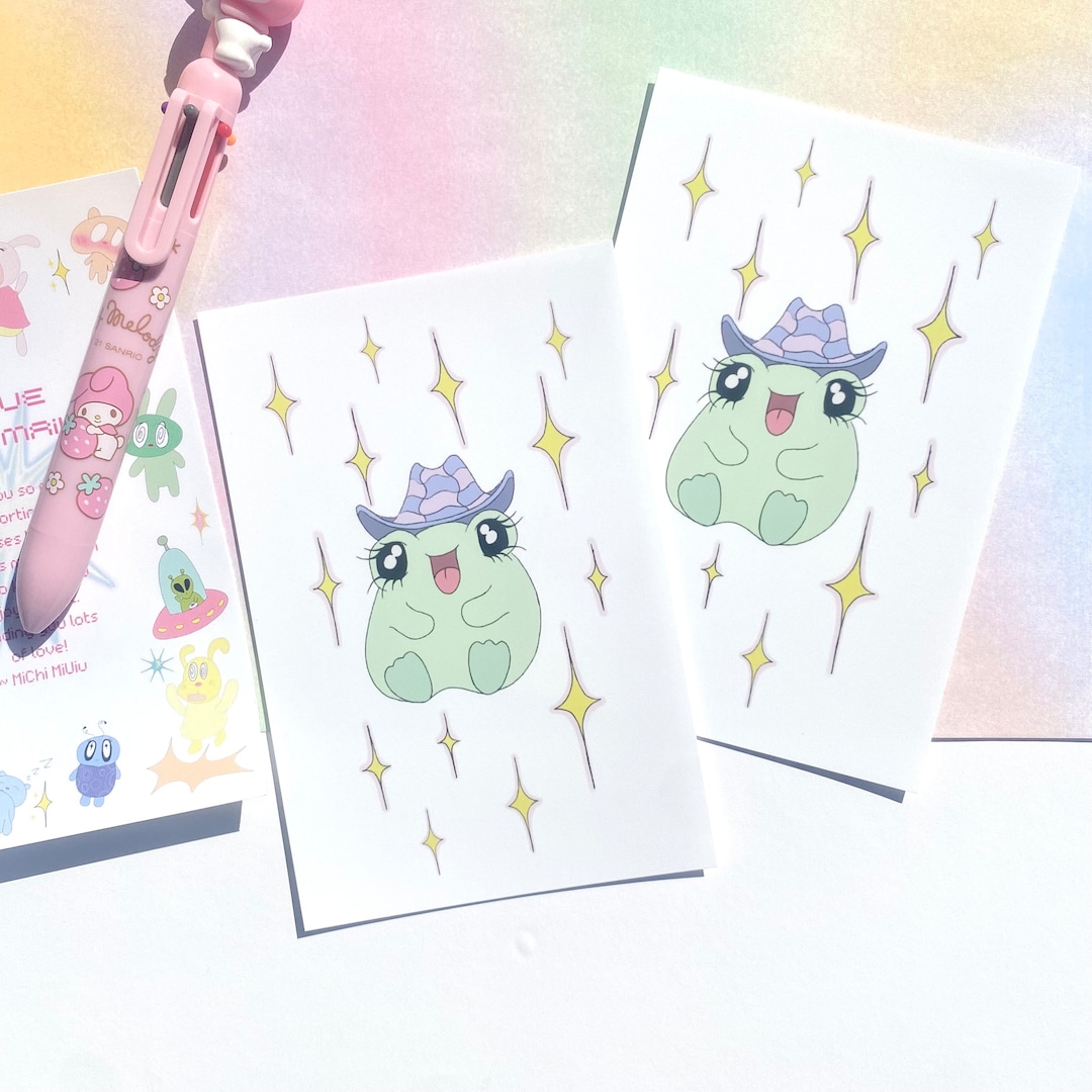 Kawaii Frog Mini Art Print, Aesthetic Room Decor, Frog Lover Gift Idea ...