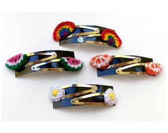 Crochet Hair Clip - Etsy