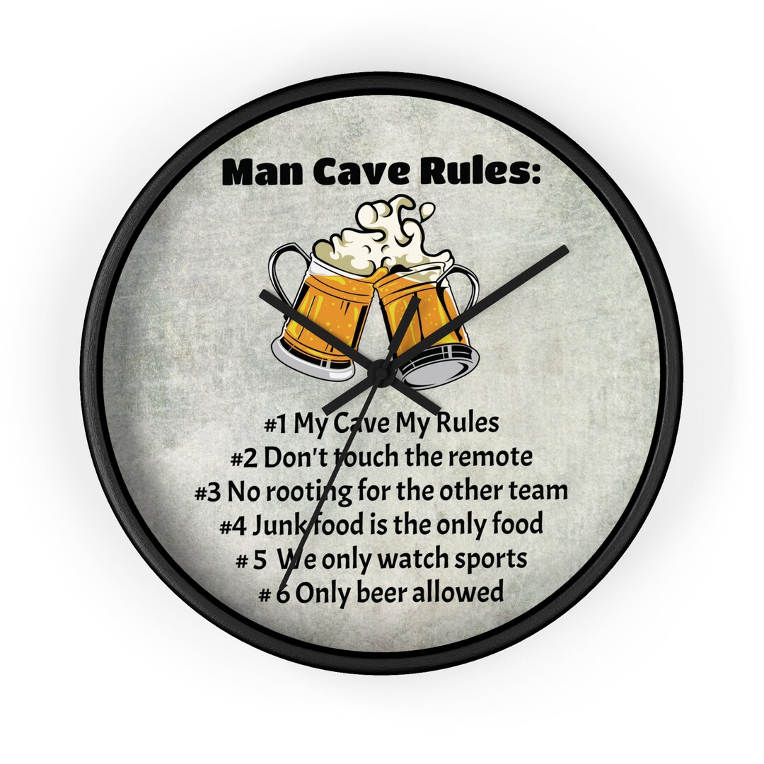 Man Cave Clock Time for Sports, Beer and Fun Gift for Dad Fun Gift for ...