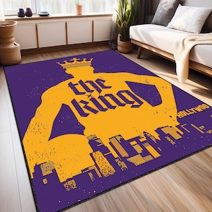 The King Rug, Los Angels Rug, Amazing Rug, Lebron James Rug, King of LA ...