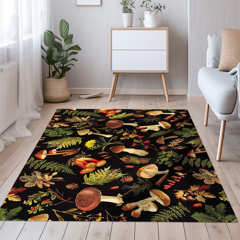 Mushroom Rug, Kitchen Carpet, Mushroom Lovers, Gifts for Mother's Day ...