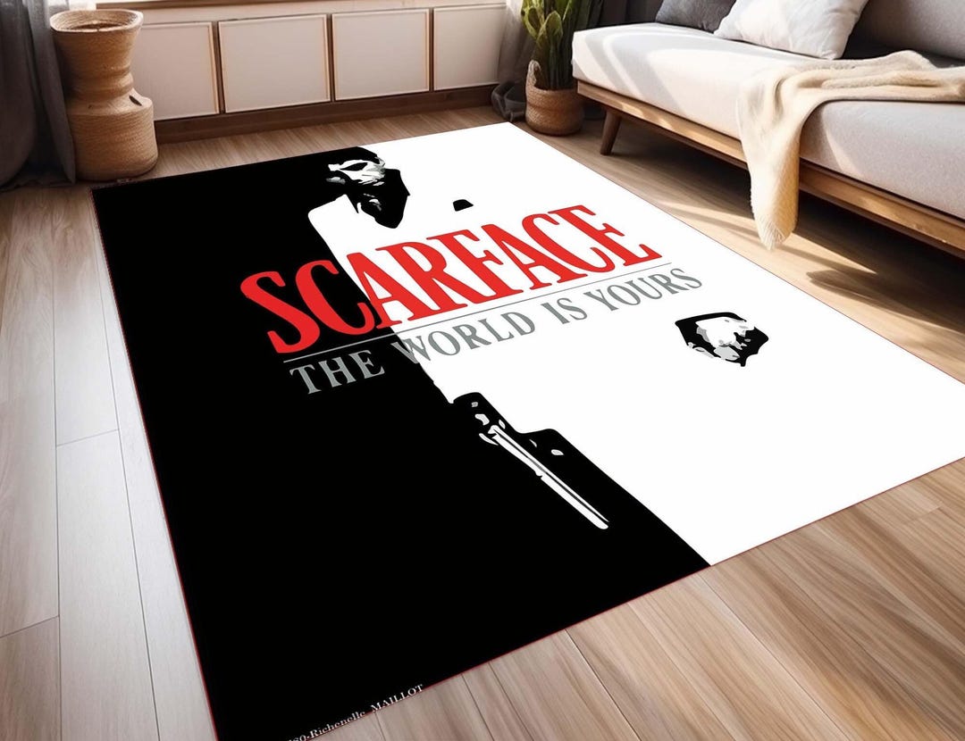 Scarface Rug, Tony Montana Rug, Scarface Movie Rug, Scarface Carpet ...