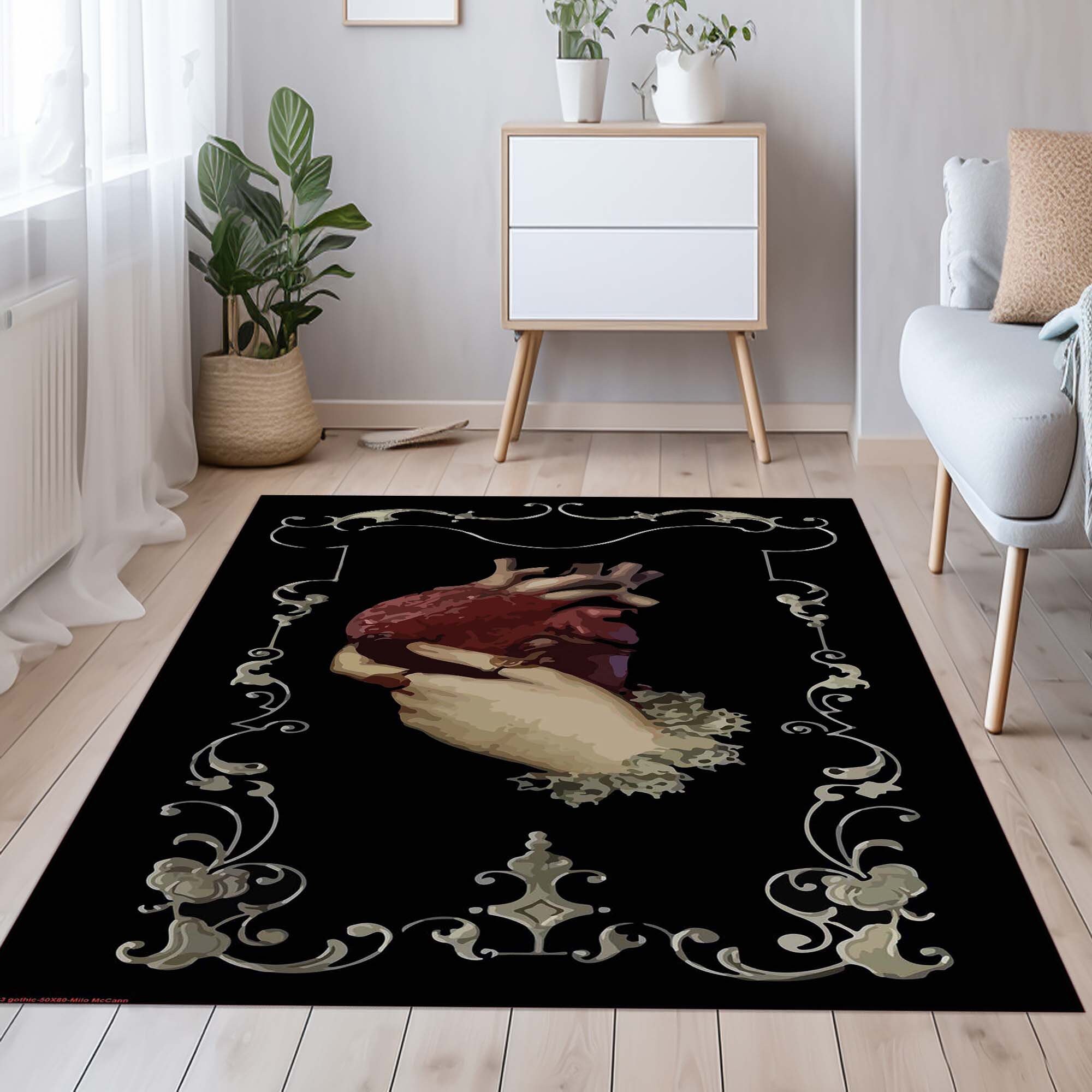 Horror Rug, Gothic Rug, Vampire Rug, Movie Rug, Scary Rug, Salon Rug ...