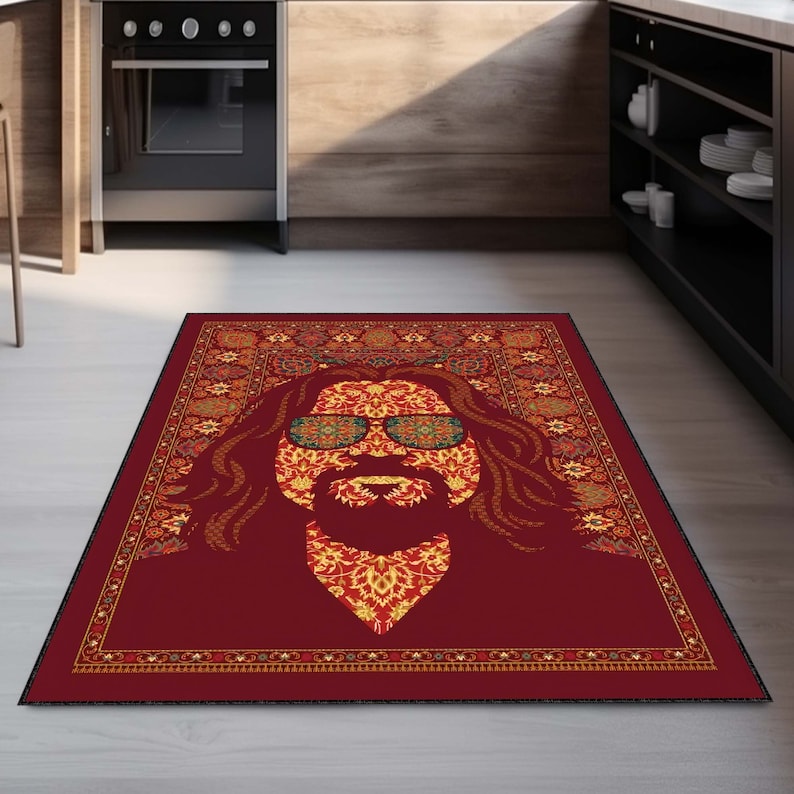 The Big Lebowski Rug: Dude Pattern Kilim Style Area Rug - Etsy