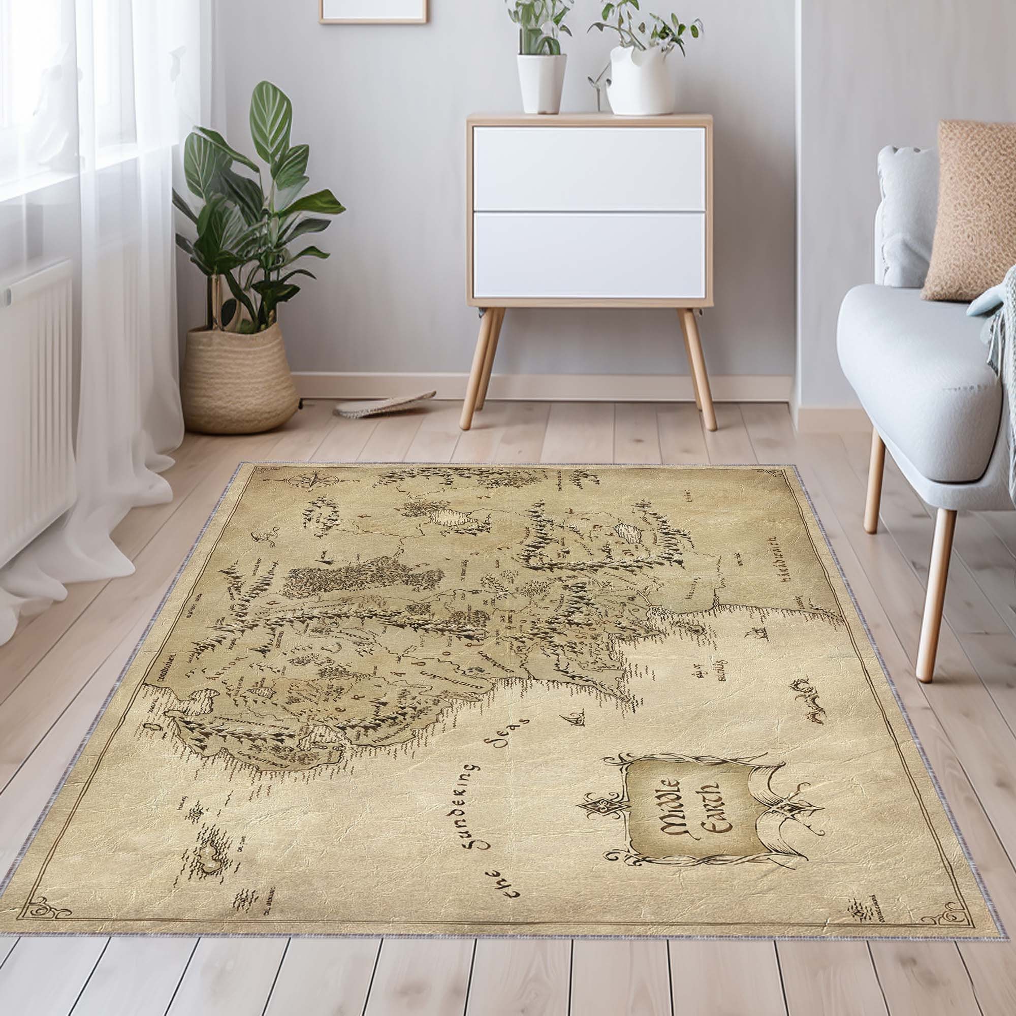The Lord of the Rings Rug, the Middle Earth Map Rug, Lotr Rug, Custom ...