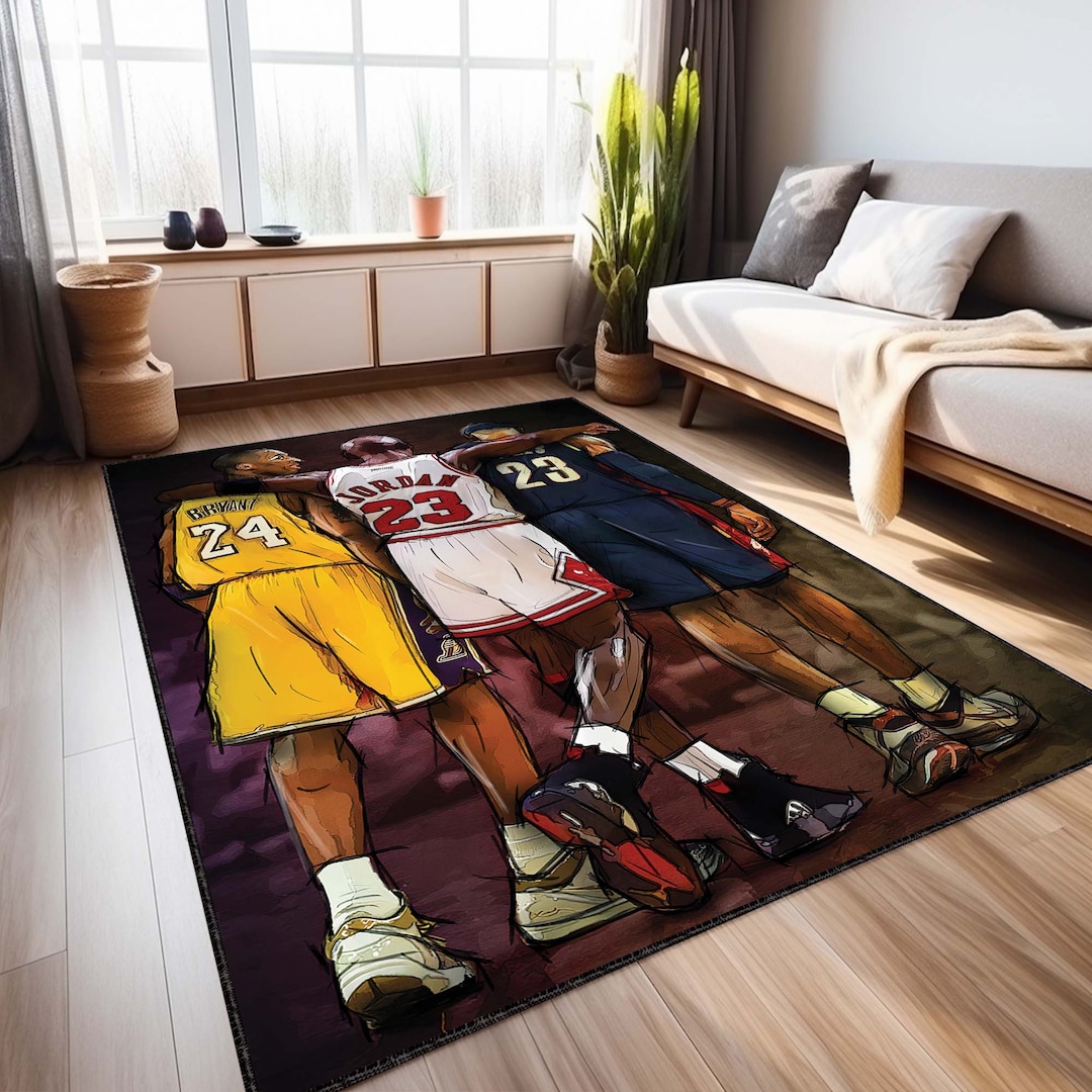 Legend NBA Rug, Amazing Team Rug, Basketball Rug, Famous Basketball ...
