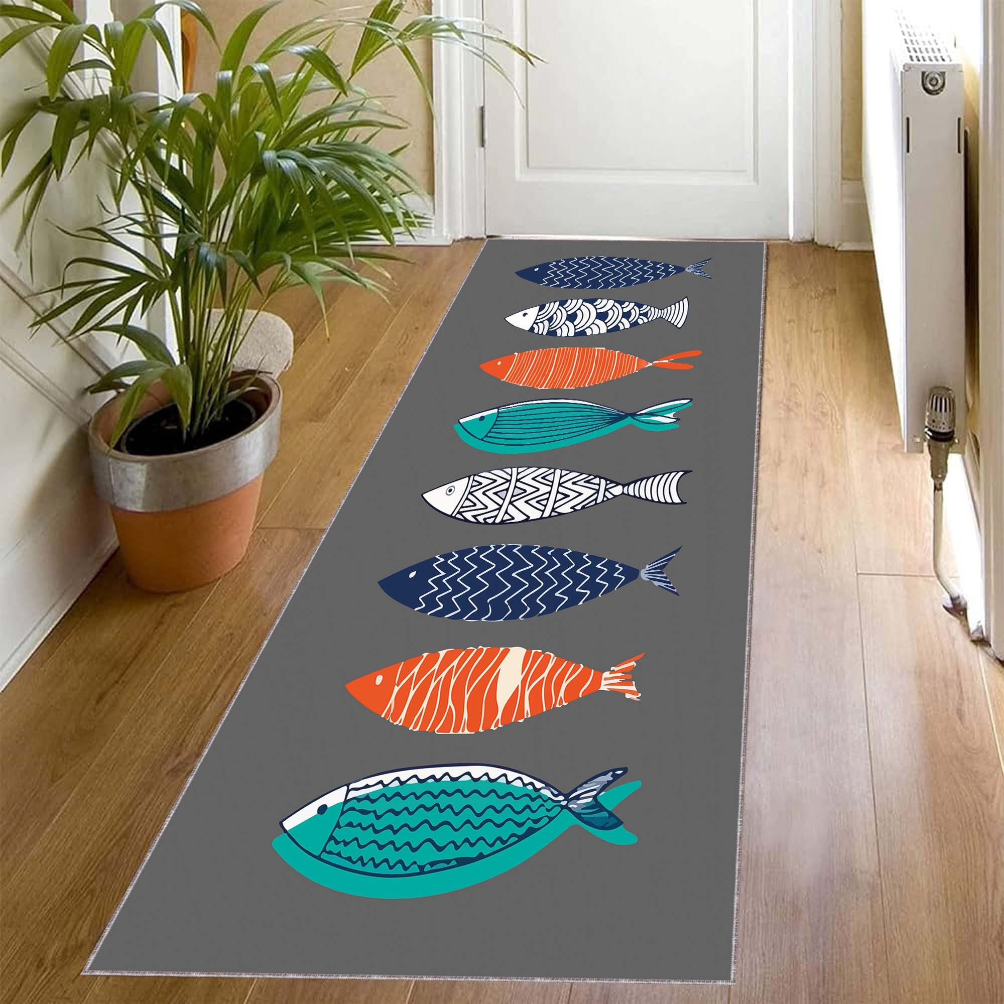 Fish Runner Rug, Kitchen Rug, Runner Rug, Hallway Rug, Custom Rug, Area ...