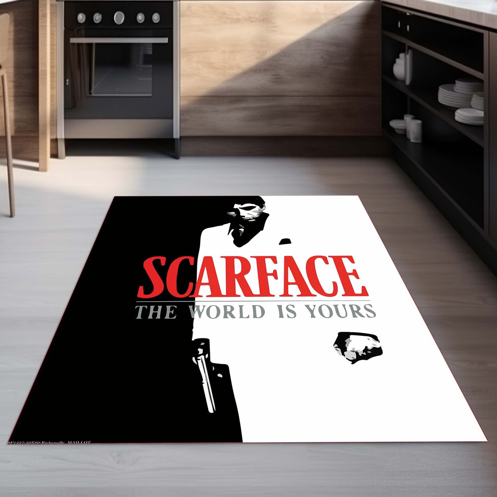 Scarface Rug, Tony Montana Rug, Scarface Movie Rug, Scarface Carpet ...