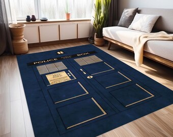 Police Box Rug,tardis Rug,doctor Who Rug,shaped Rugs,rugs for Living ...