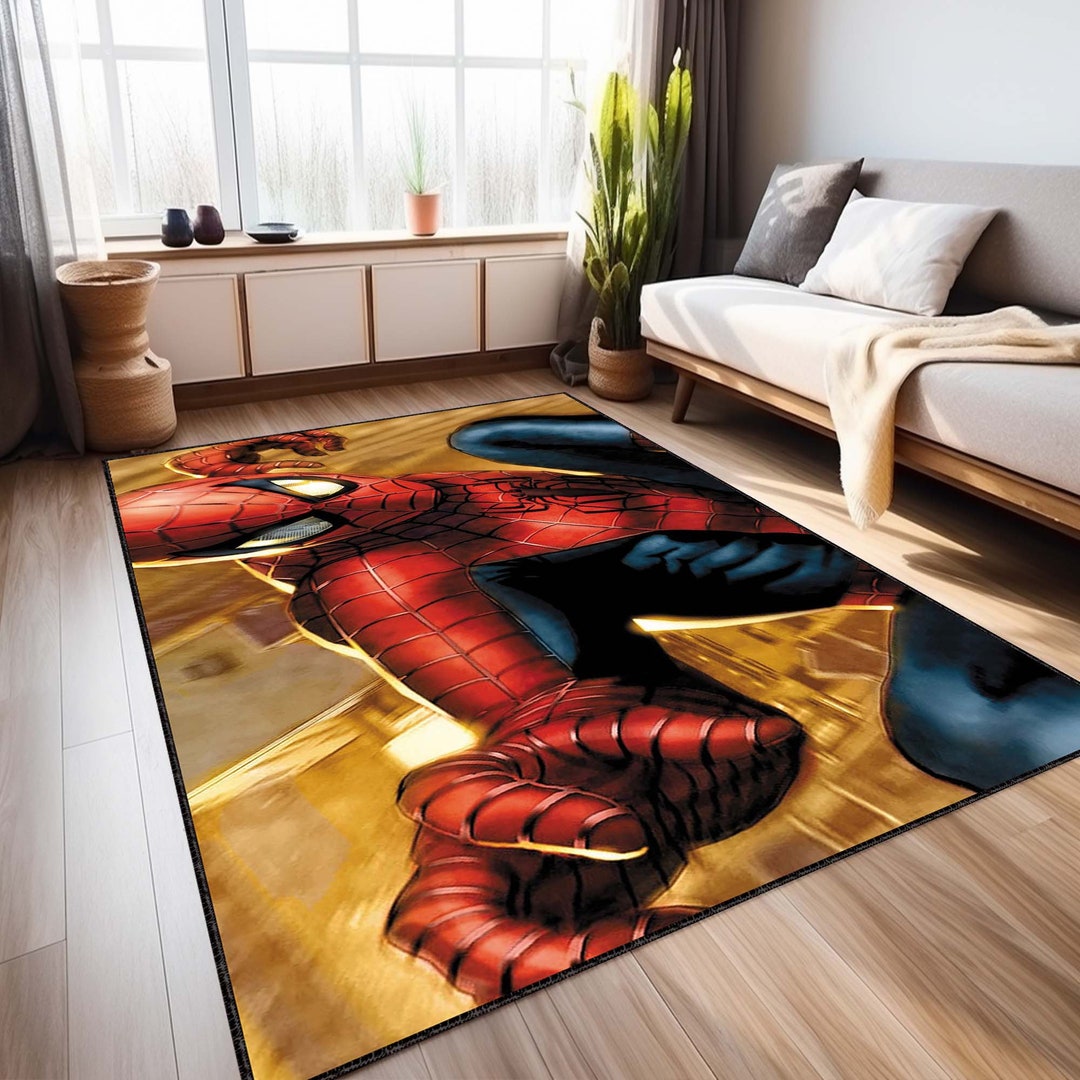 Spider Man Rug, Superhero Rug, Movie Rug, Kids Room Rug, Teen Room Rug ...