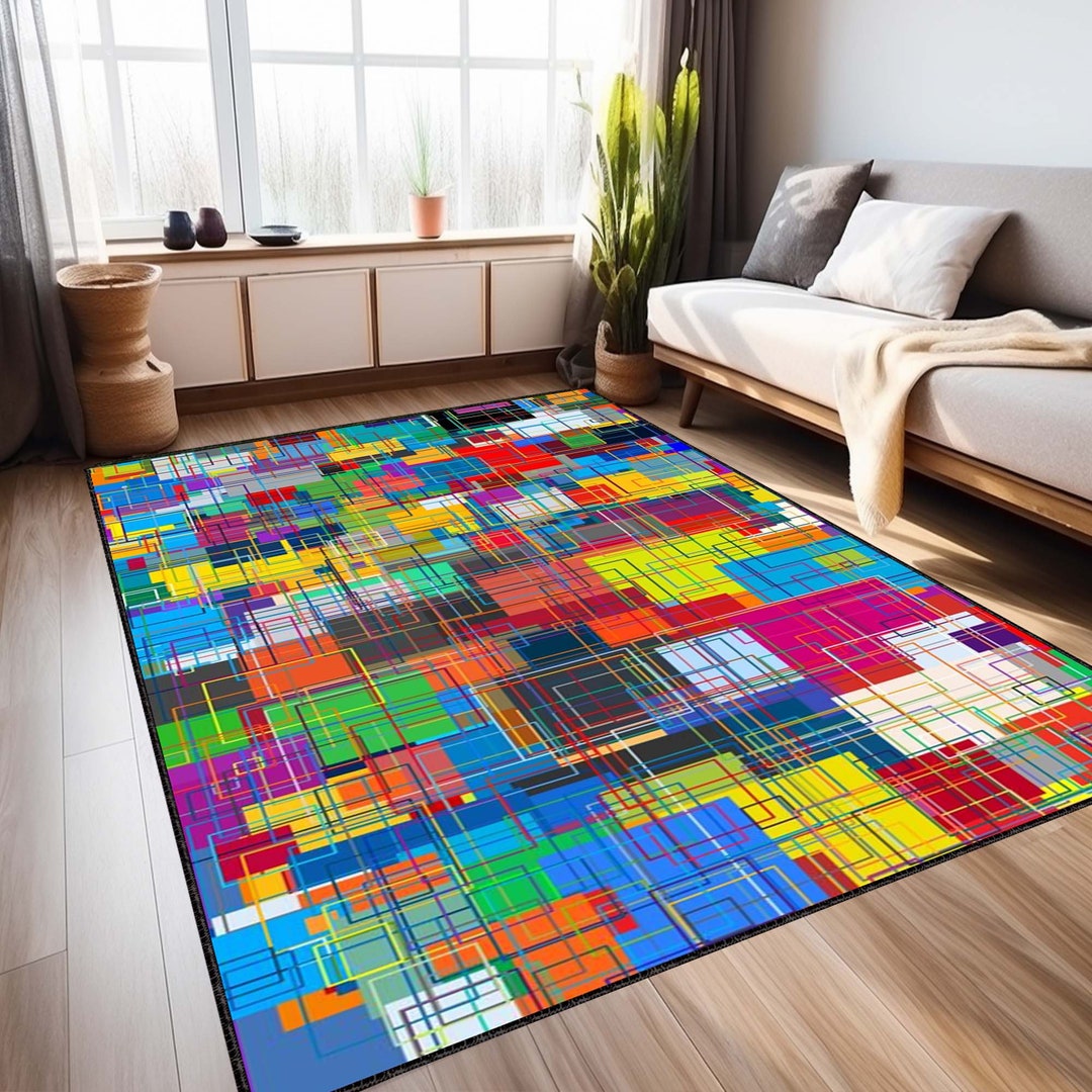 Colorful Rug, Colorful Rug Bedroom Rug, Colorful Rug Living Room ...