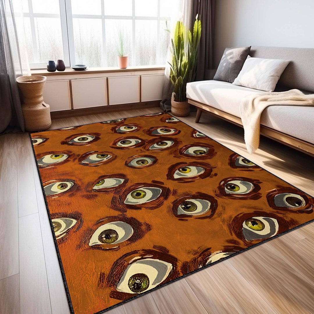 Horror Scare Eye Rug, Gothic Rugs, Custom Rug, Muted Fantastic Rug ...