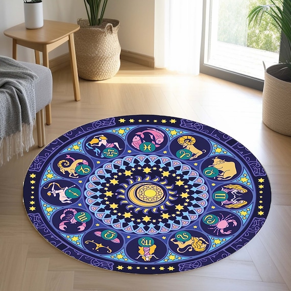 Round zodiac rug 60 photos - Astrologytoyou.com