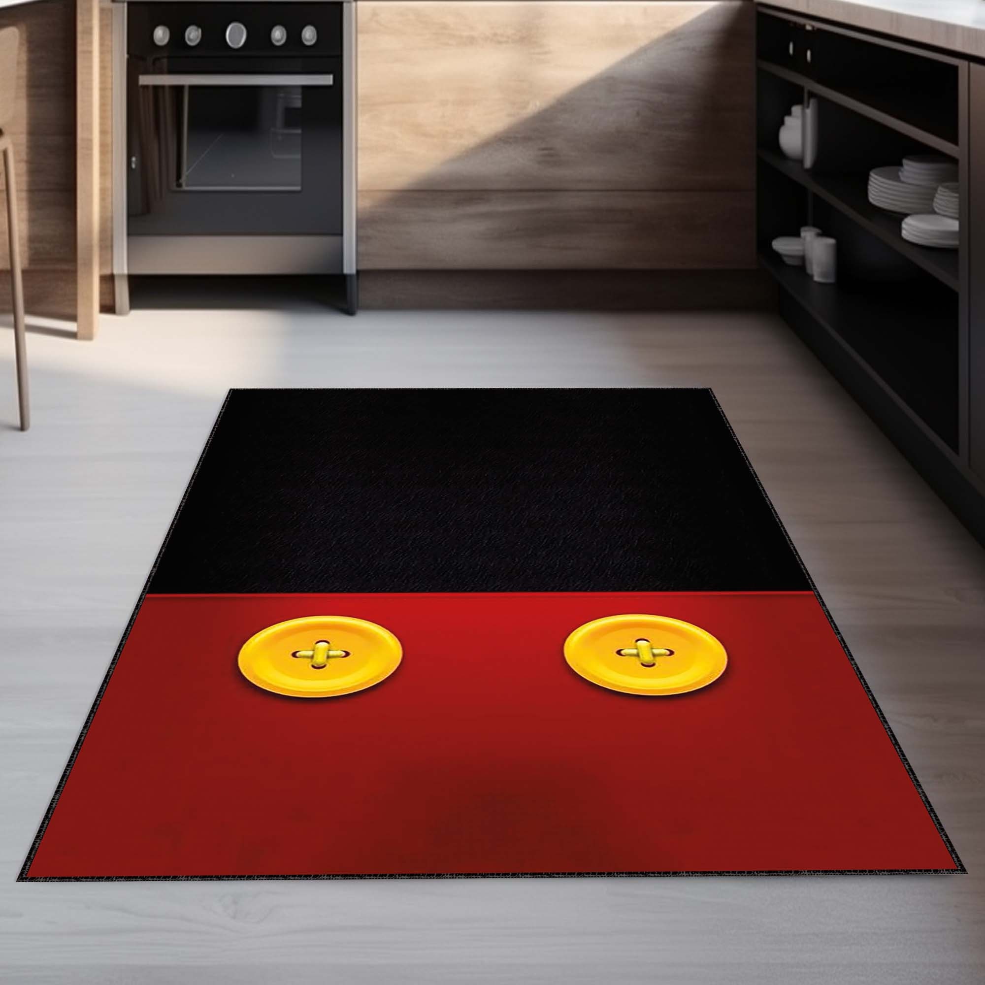 Amazing Mickey Mouse Rug, Mickey Mouse Pattern Rug, Disney Rug, Red Rug ...