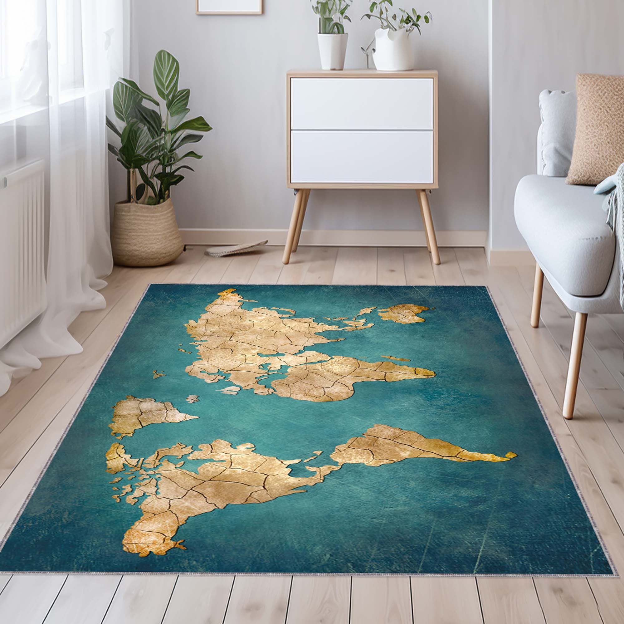 World Map Rug, Maps Rug, Earth World Map Rug, School Education Rug ...