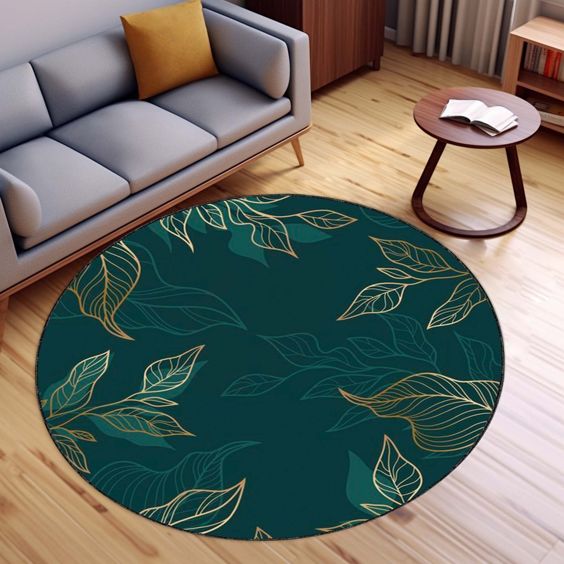 Emerald Green Rug, Green Marble Round Rug, Circle Rug, Gold Rug, Marble ...