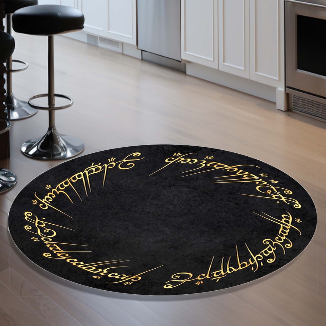 Lord of the Rings Rug, LOTR Rug, Movie Rug, Fantastic Rug, Round Rug ...