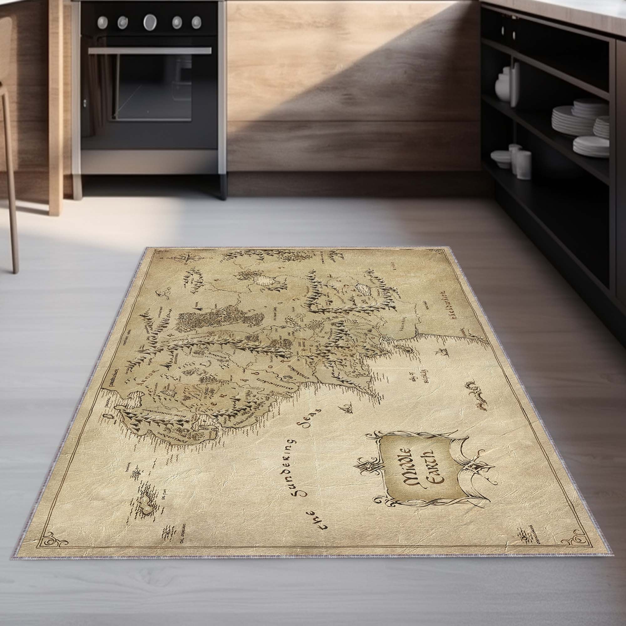 The Lord of the Rings Rug, the Middle Earth Map Rug, Lotr Rug, Custom ...