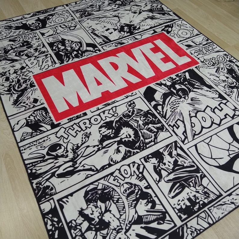 Marvel Characters Rug, Avenger Rug, Super Hero Rug, Fantastic Rug, Kids ...