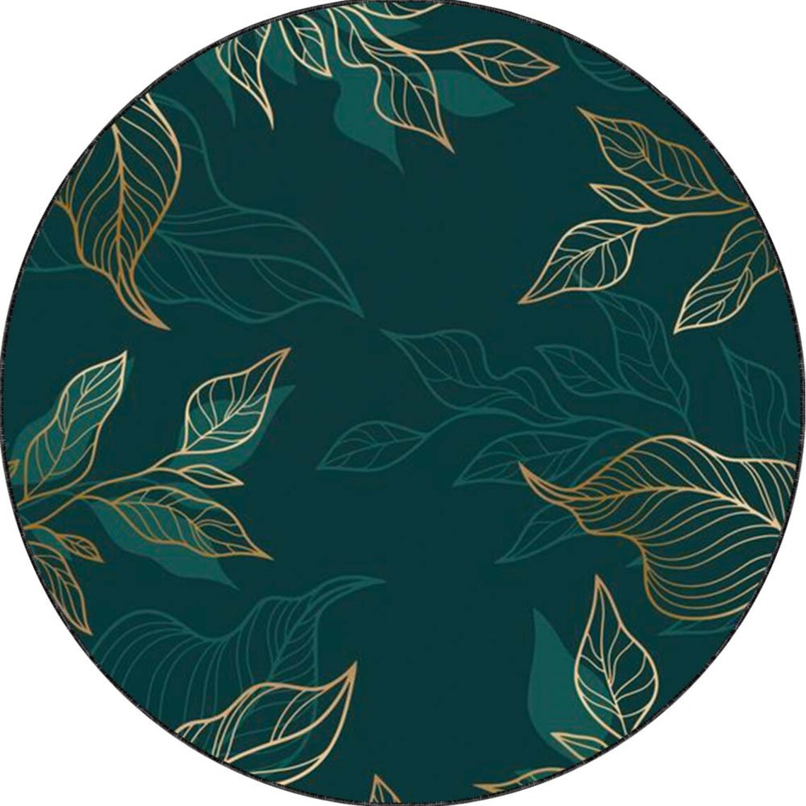 Emerald Green Rug, Green Marble Round Rug, Circle Rug, Gold Rug, Marble ...