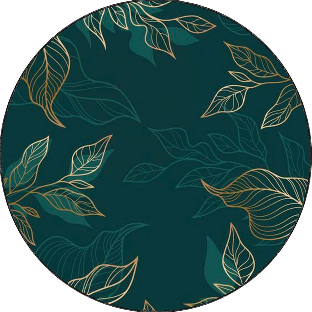 Emerald Green Rug, Green Marble Round Rug, Circle Rug, Gold Rug, Marble ...