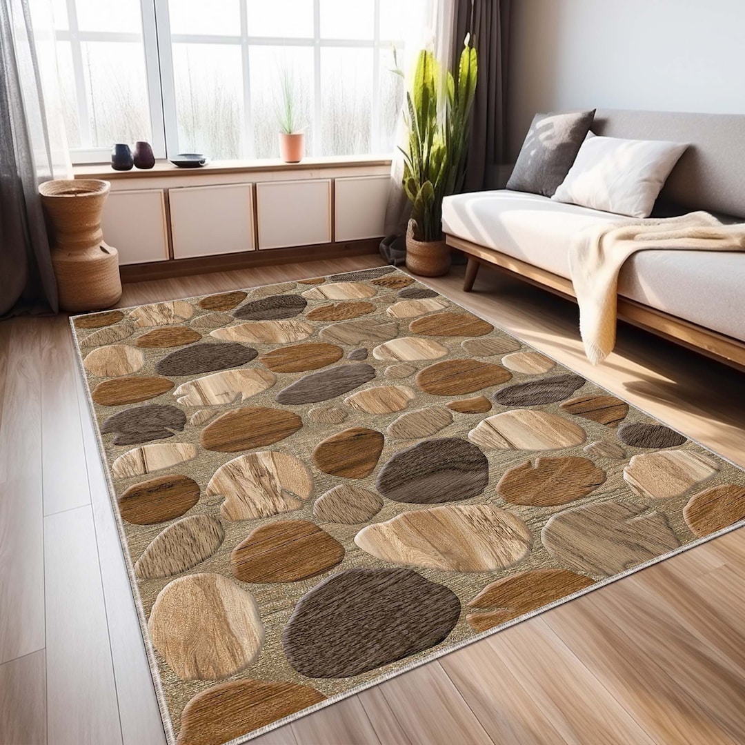 Stone Patterned Rug, Uneven Rocks Rug, Stone Pattern Rug , Rock Details ...