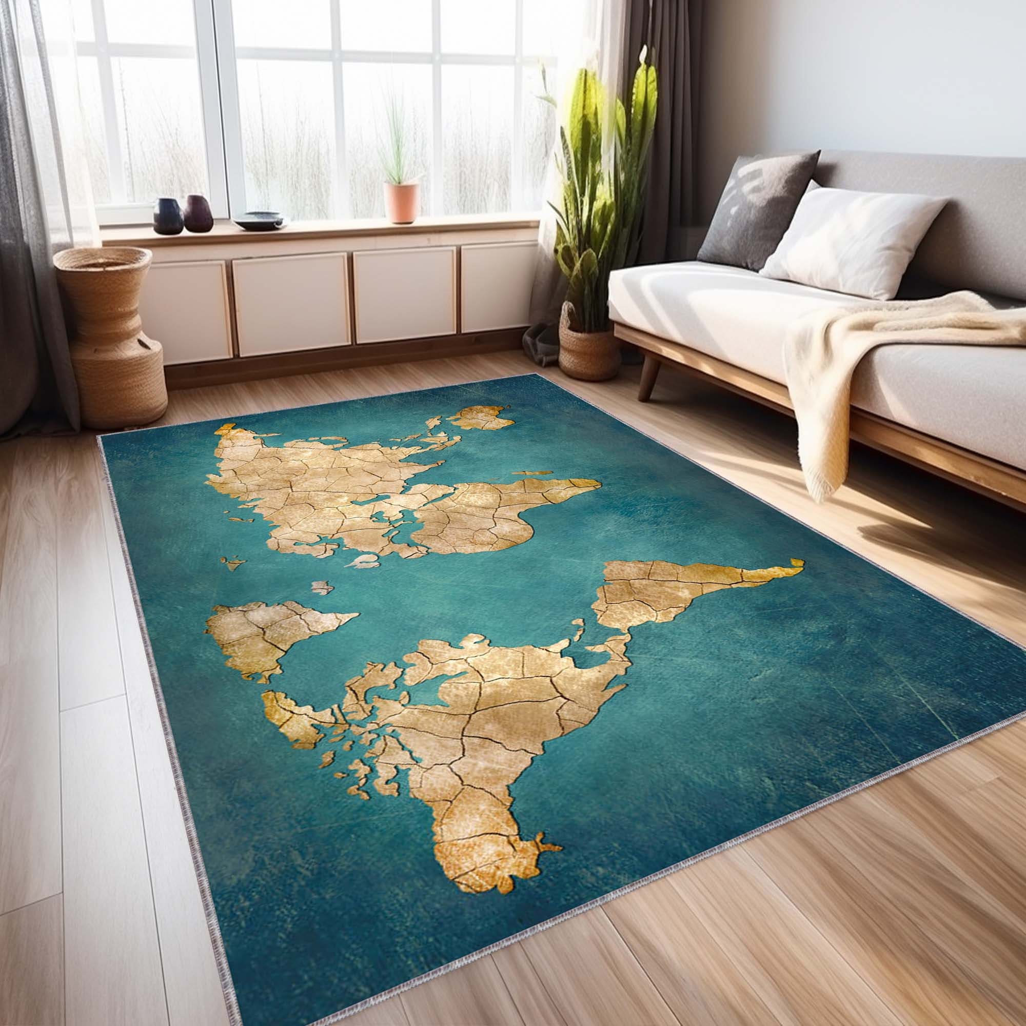 World Map Rug, Maps Rug, Retro Map Rug, Fantastic Rug, Popular Rug ...