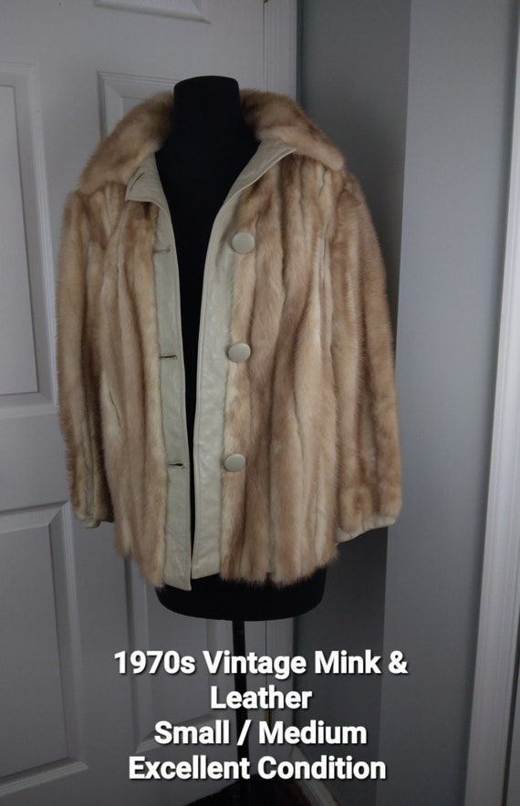 Gorgeous 1970's Mink & Leather Panel Jacket - Excelle… - Gem