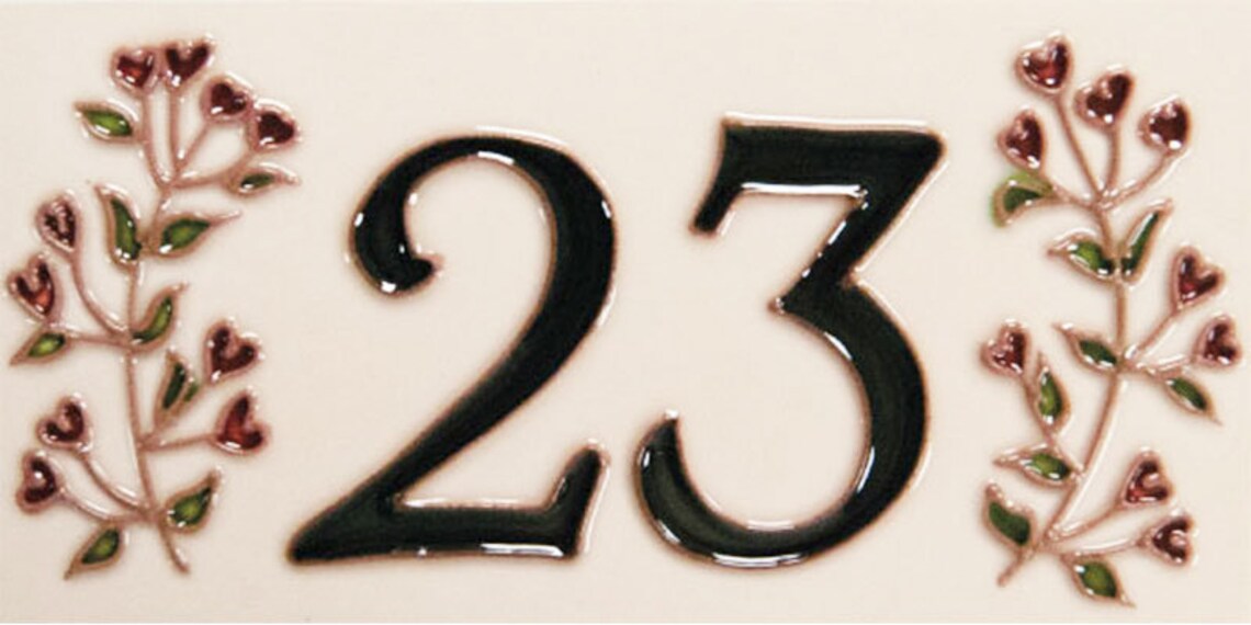House Number - Custom Ceramic Tile - Etsy