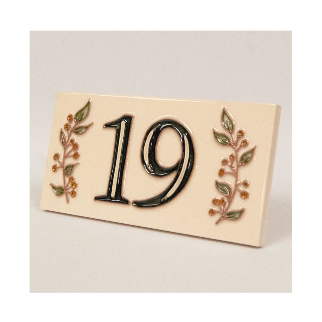 House Number - Custom Ceramic Tile - Etsy