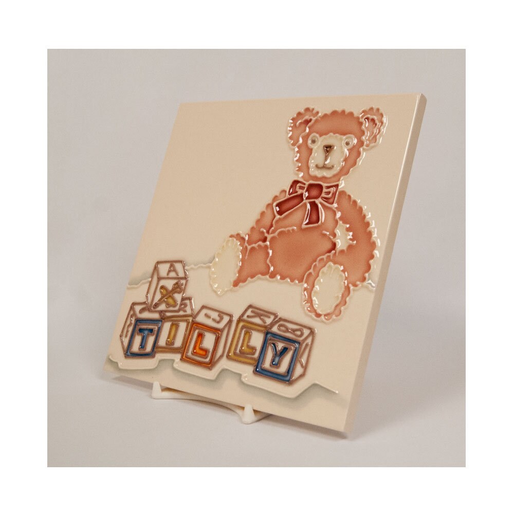Teddy Bear - Custom Ceramic Tile - Etsy
