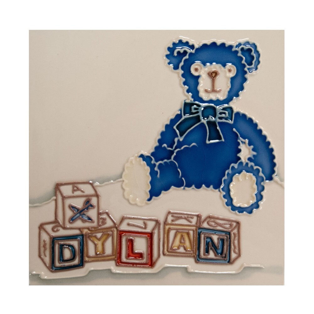 Teddy Bear - Custom Ceramic Tile - Etsy