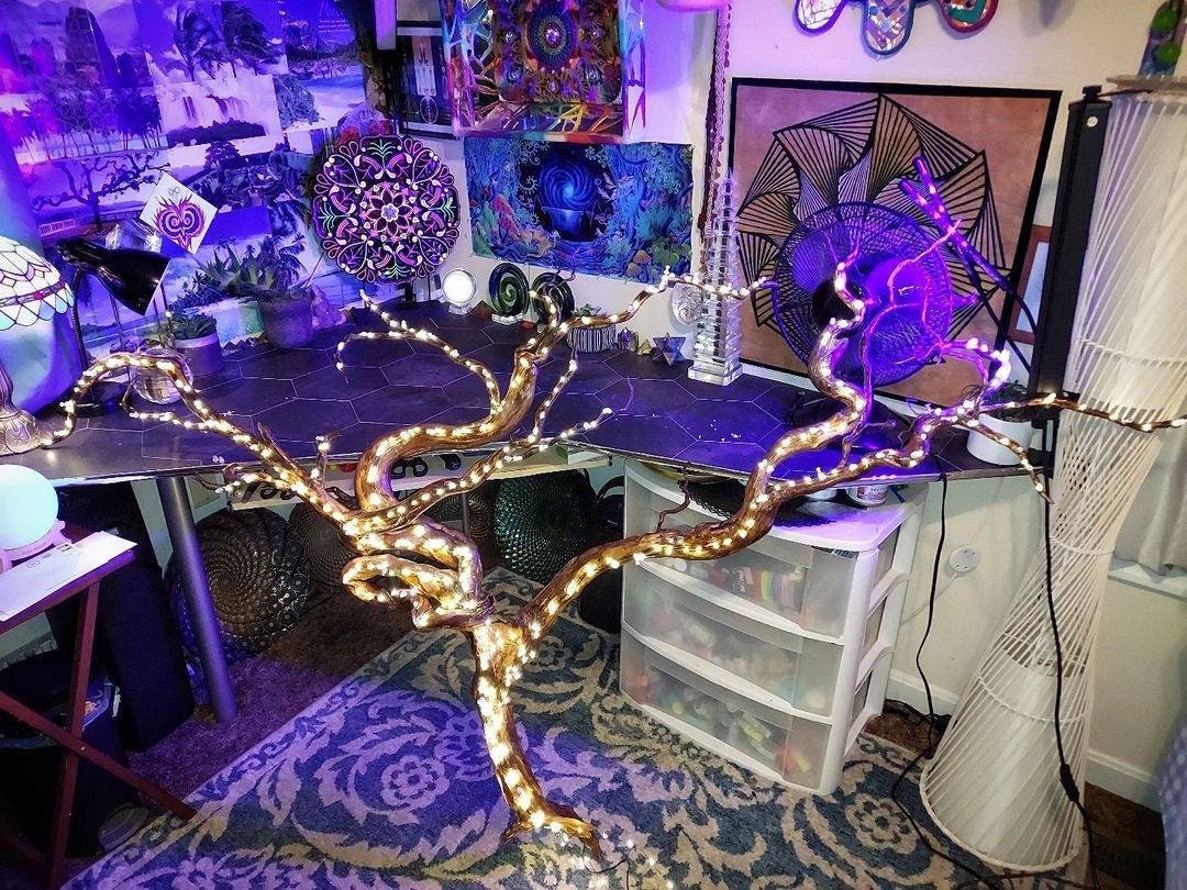 Glowing Tree Wall-art - Etsy