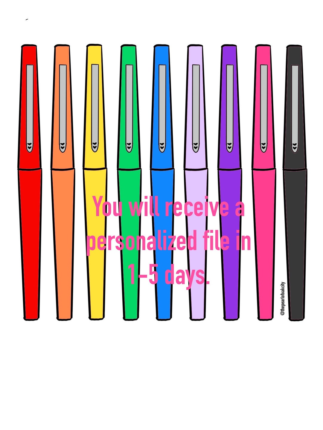 Personalized Flair Pen Digital File - Etsy