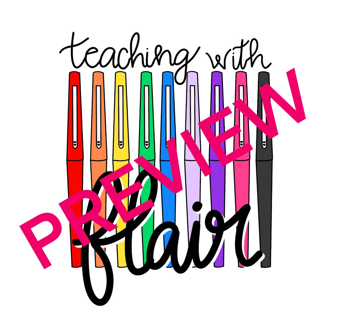 Teaching With Flair Digital File - Etsy