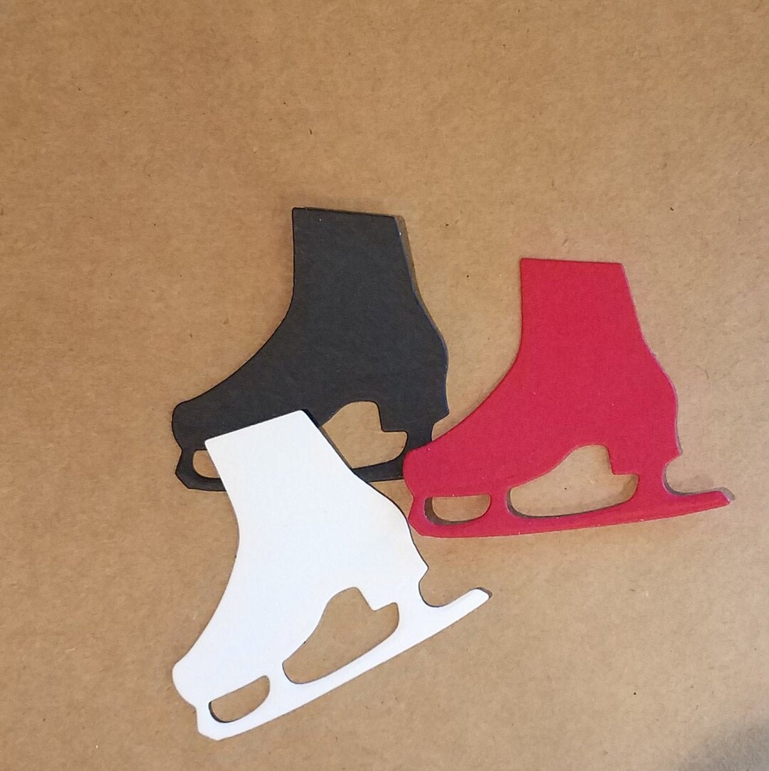 Ice Skate Die Cuts, Cupcake Toppers, Paper Cut-outs, Die Cuts for ...