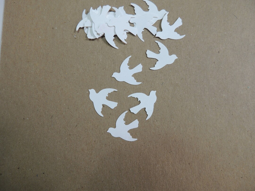 30 Dove Die Cuts, Birds Die Cuts, Cut Outs, Choose Your Color. Use Them ...