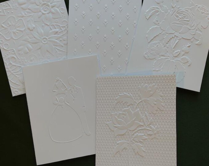 Embossed Greeting Cards, Blank Greeting Cards, White Embossed Cards ...
