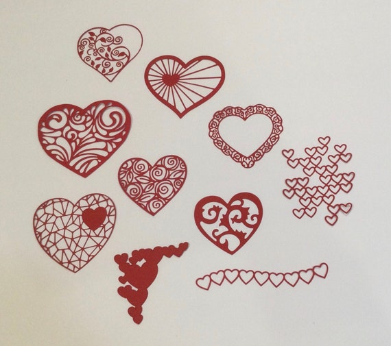 Heart Die Cuts TO CHOOSE Heart Die Cuts for Making Cards | Etsy