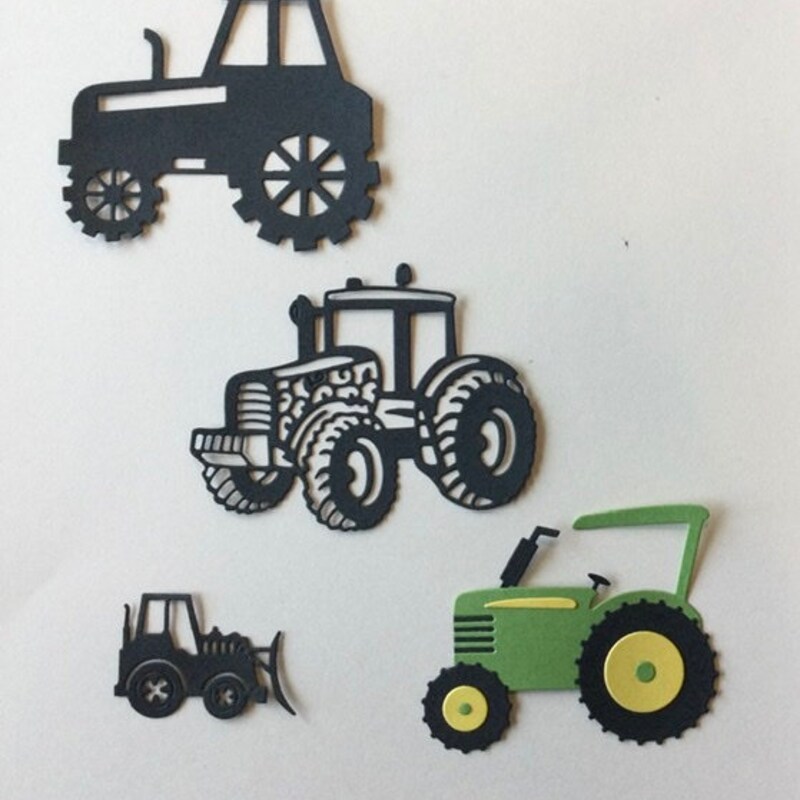 Tractor Die Cut - Etsy