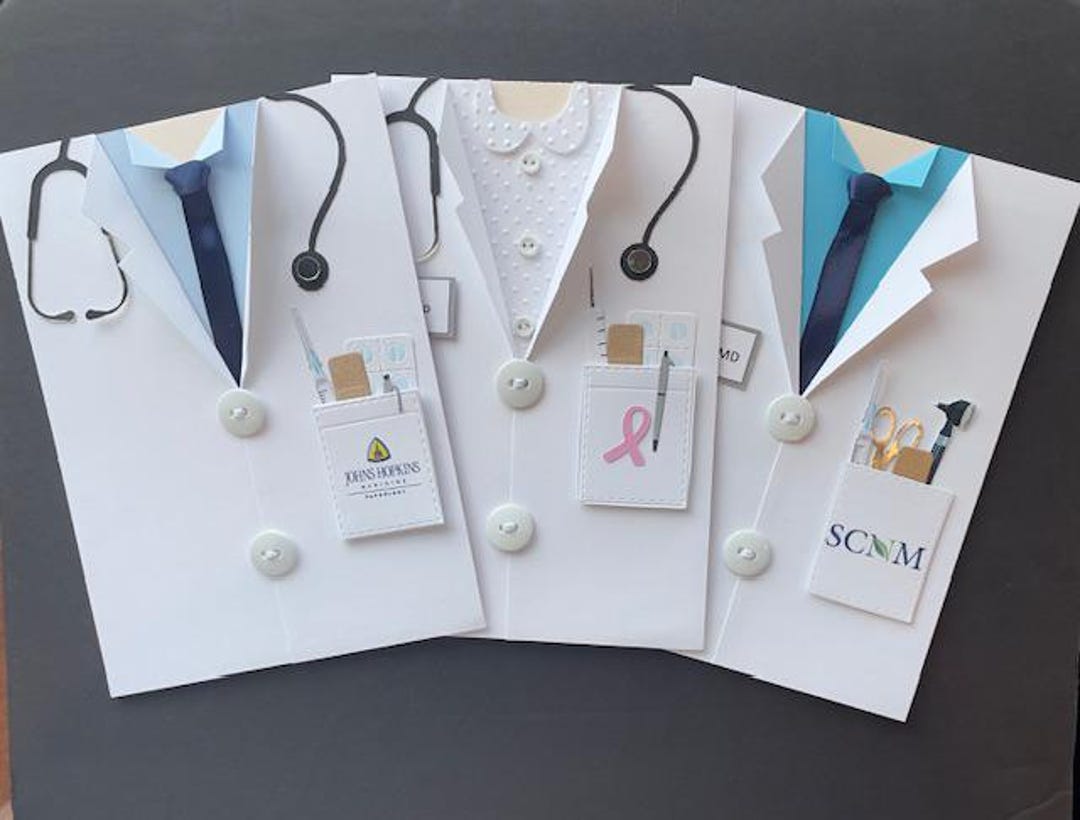 Handmade Doctor Card, Medical Card, Handmade Medical School Graduation ...