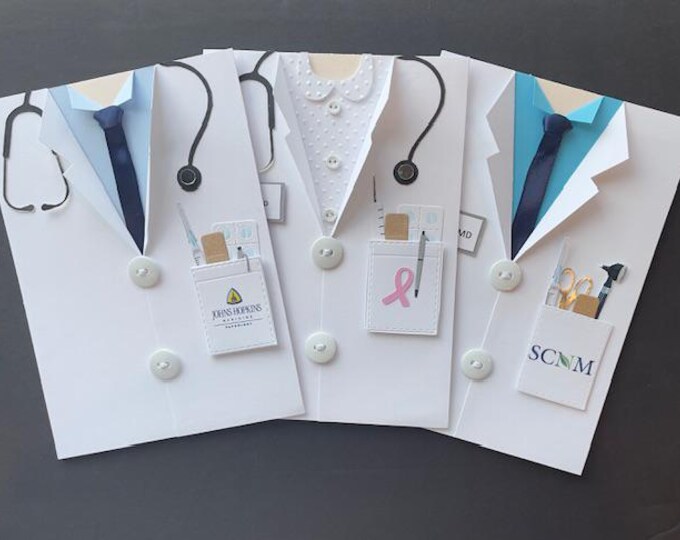 Handmade Doctor Card, Medical Card, Handmade Medical School Graduation ...