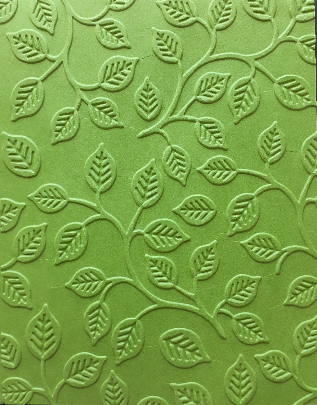 Fall Leaf Embossed Cardstock Leaf Vines Leaves Embossed | Etsy