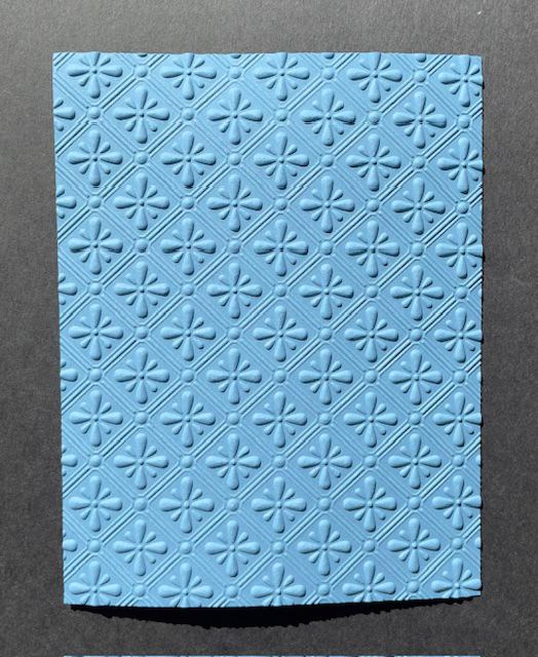 Tiled Motif Embossed Cardstock, A2 or A7 Embossed Sheets, Embossed Card ...