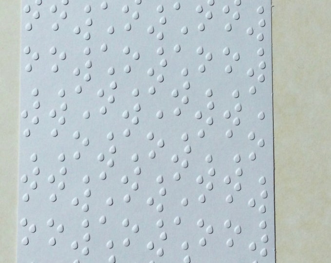 Rain Drops, Embossed Sheets, Embossing Cardstock, 4 Sizes of Embossed ...