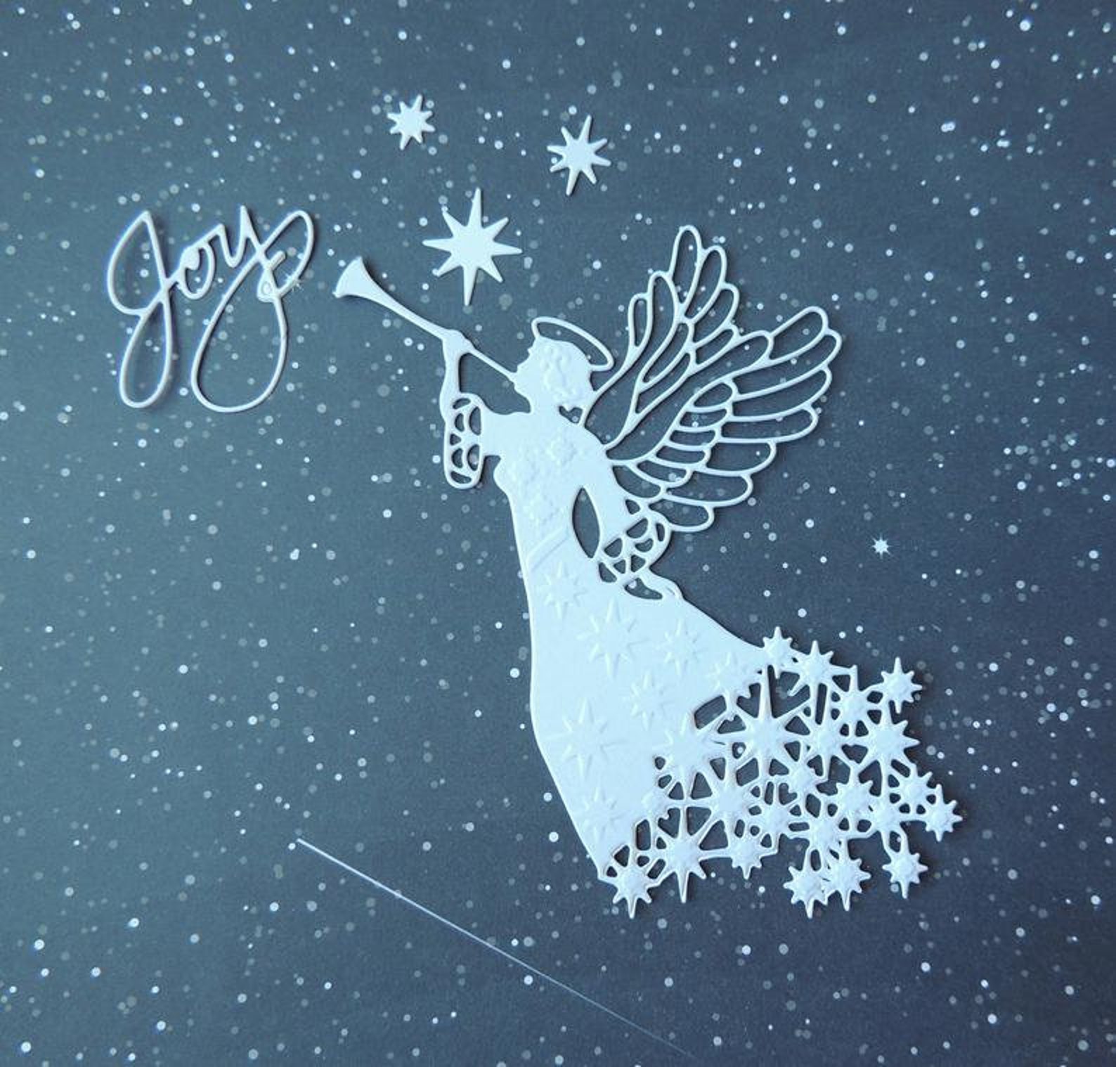 4 Angel Embossed Die Cuts Christmas Die Cuts | Etsy