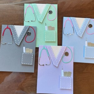 Handmade Nurse Card, Scrub Top, Medical Card, Custom Nursing Card. - Etsy