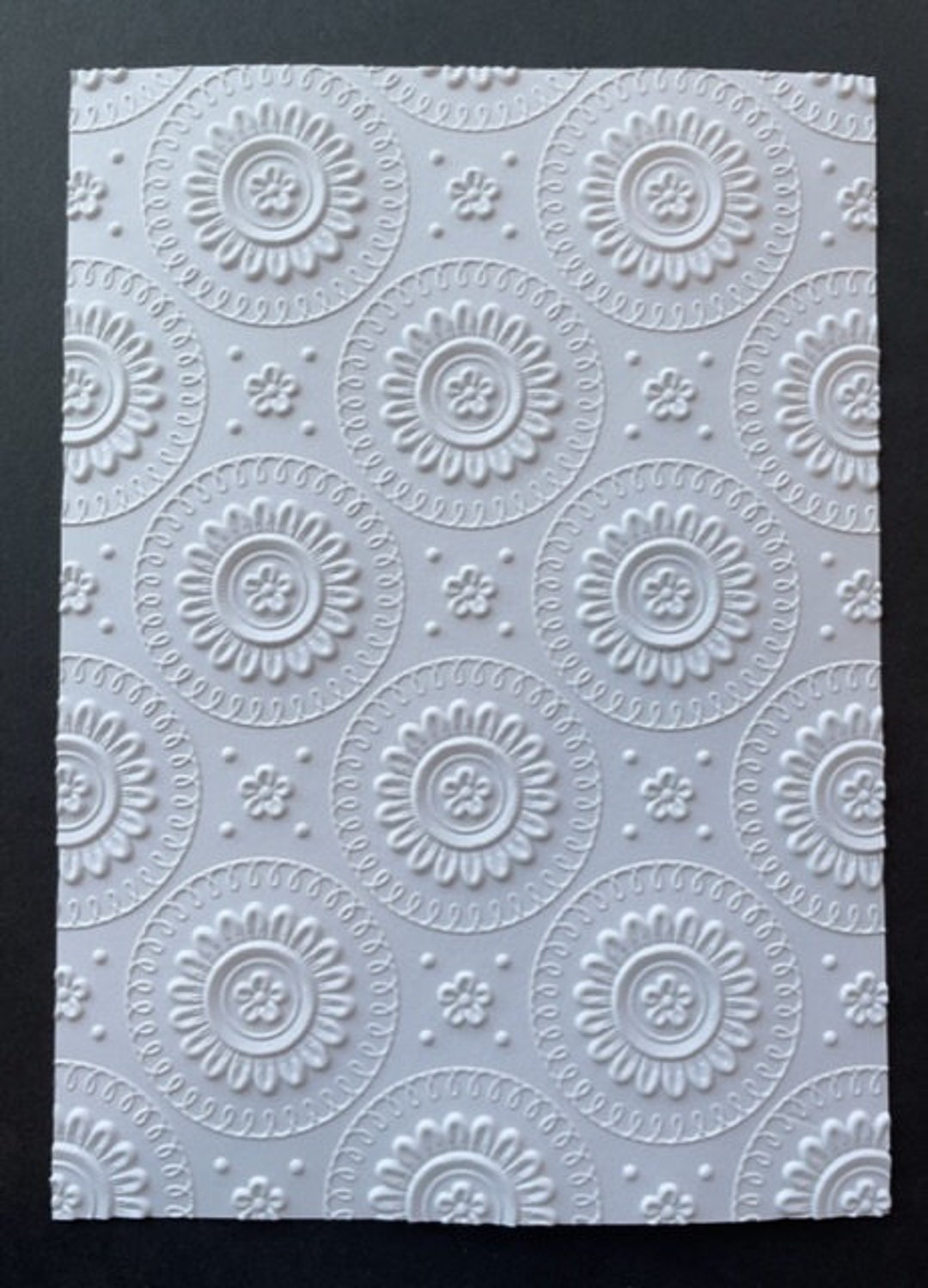Mandala Blooms Embossed, Embossing Cardstock, 3D Embosser. - Etsy