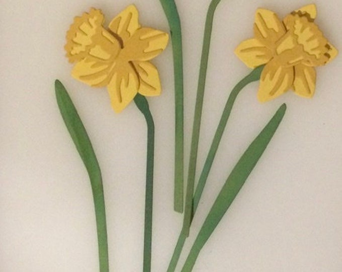 Daffodil Die Cuts-floral Cut-outs for Card Making, Scrapbooking and ...