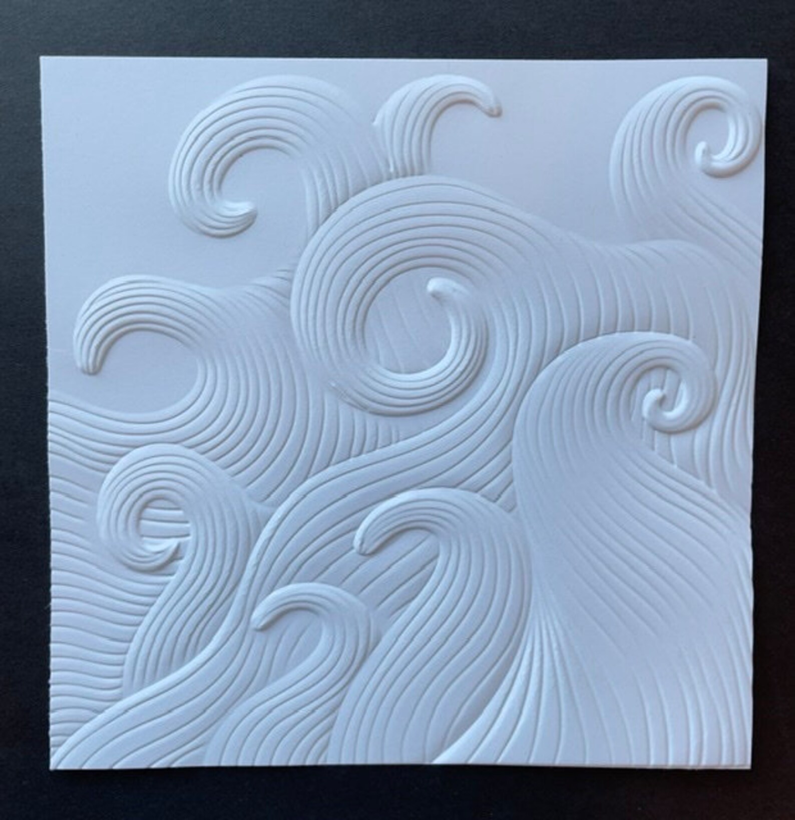 Mighty Waves Embossed Cardstock 3D Embossing Cardstock - Etsy